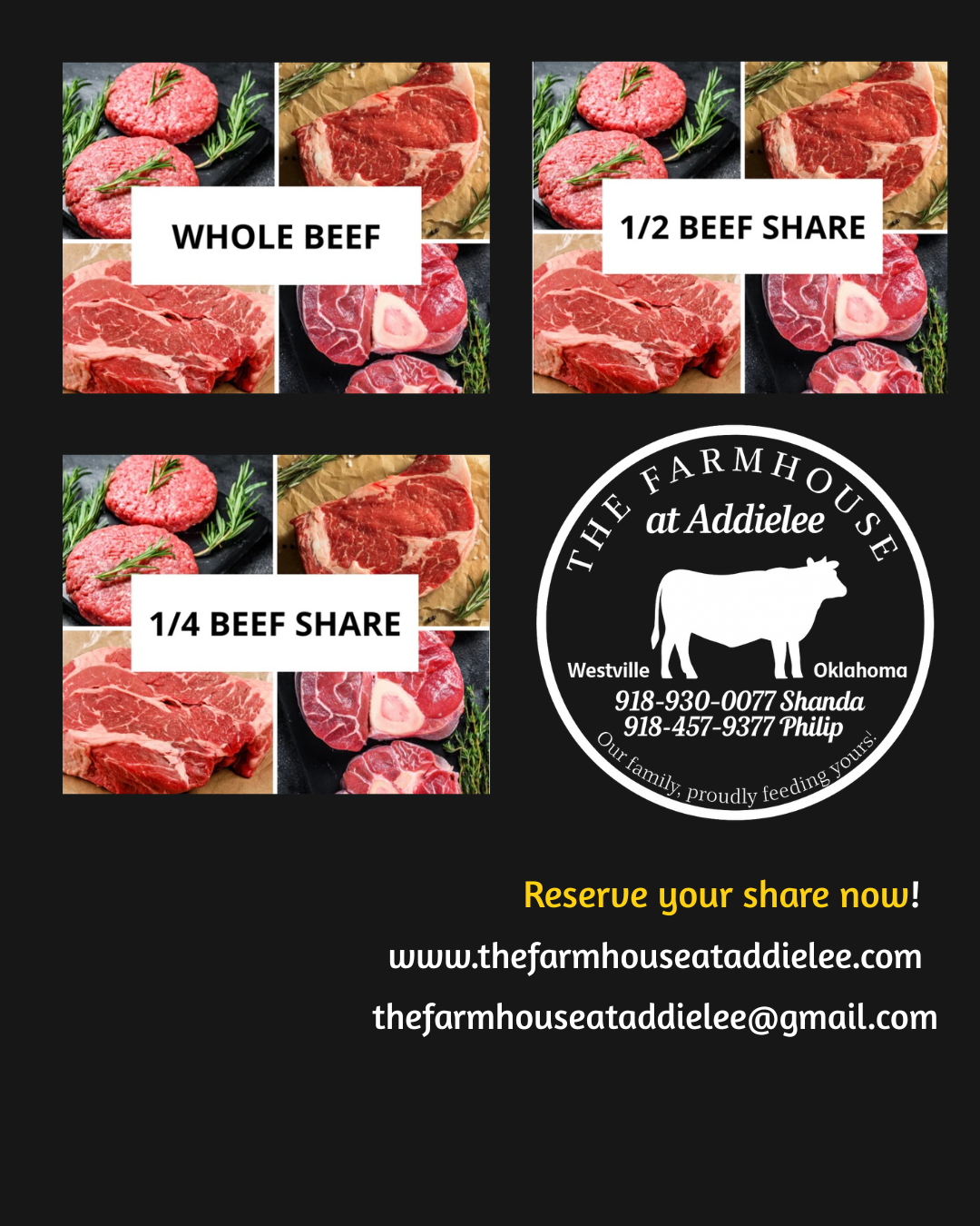 Contact – The Farmhouse at Addielee Home of Stephens & Sons Beef, LLC